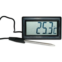 Indoor Panel-Mount Temperature Display with External Probe and Alarm